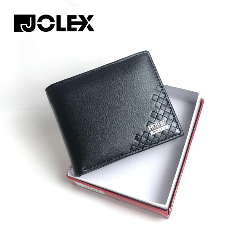 JOLEX Mens Wallet PU leather 2 folded with box new men's korean high quality wallet ZD208-9 ...