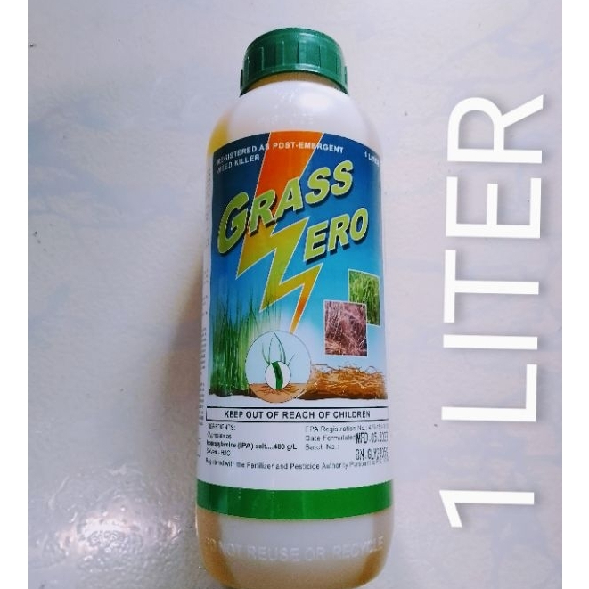 GRASS ZERO HERBICIDE POST EMERGENT GENERAL WEED KILLER (1 LITER ...