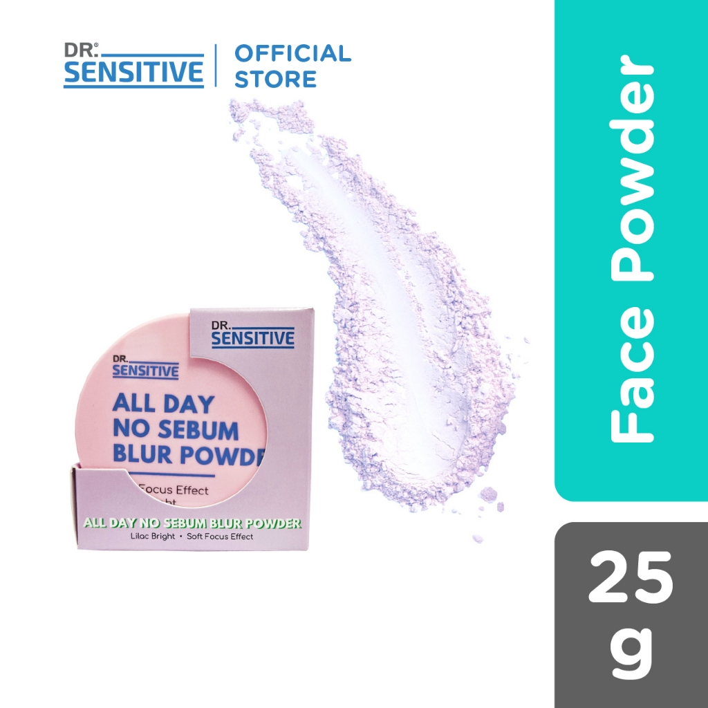 Dr. Sensitive All Day No Sebum Blur Powder LILAC BRIGHT 25g | Shopee ...