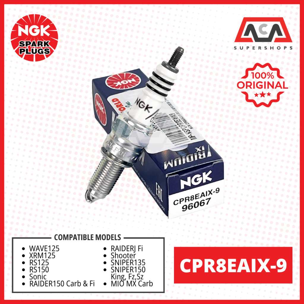 NGK IRIDIUM Sparkplug CPR8EAIX-9(Original) | Shopee Philippines