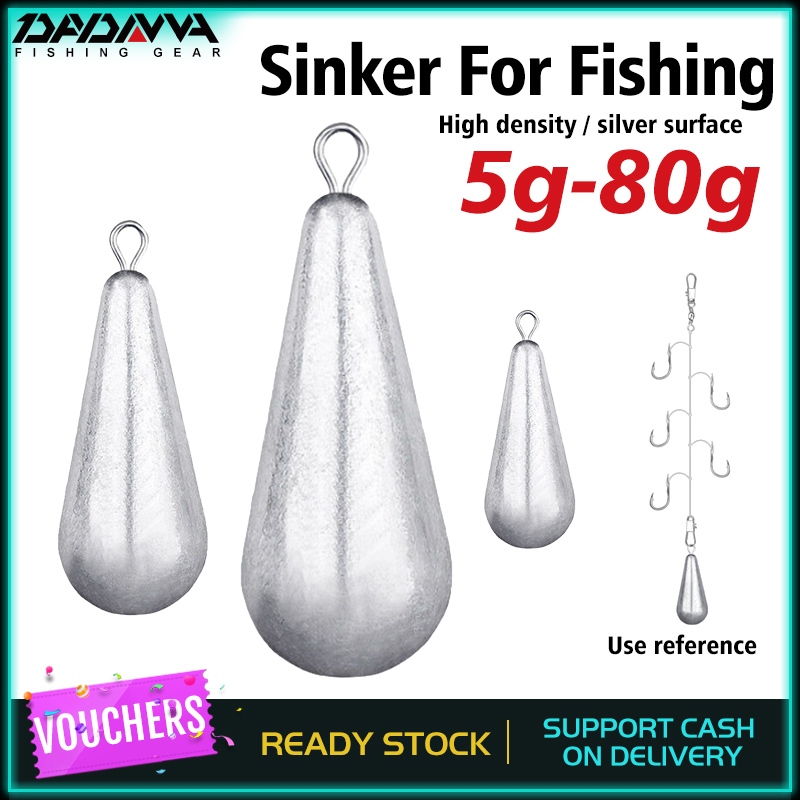 10-60g Fishing Lead Sinker Weights Casting Tackle Sea Fishing Accessories | Shopee Philippines