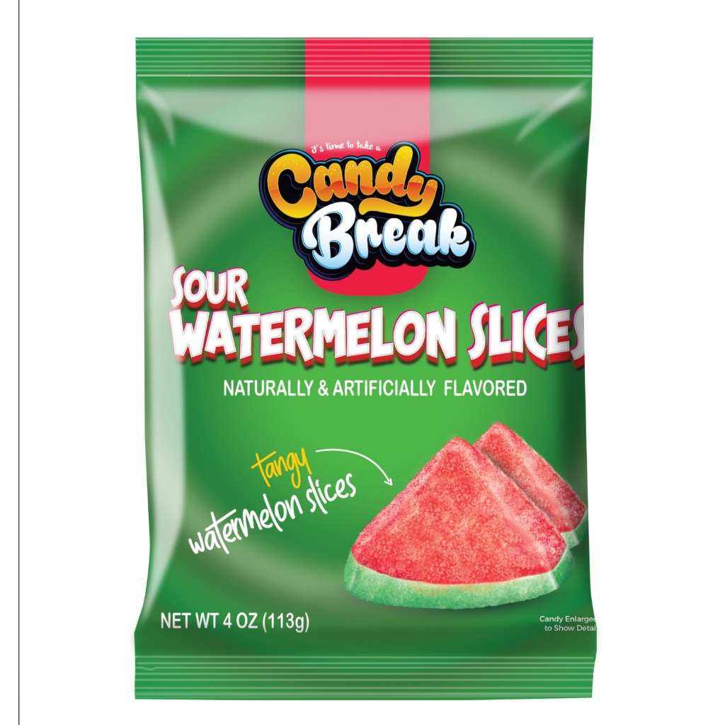 CANDY BREAK SOUR WATERMELON SLICES GUMMY 113GM | Shopee Philippines