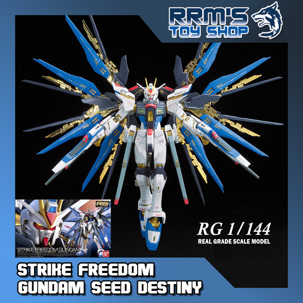 Strike Freedom Gundam ZGMF X20A Seed Destiny RG 1/144 Real Grade Scale ...