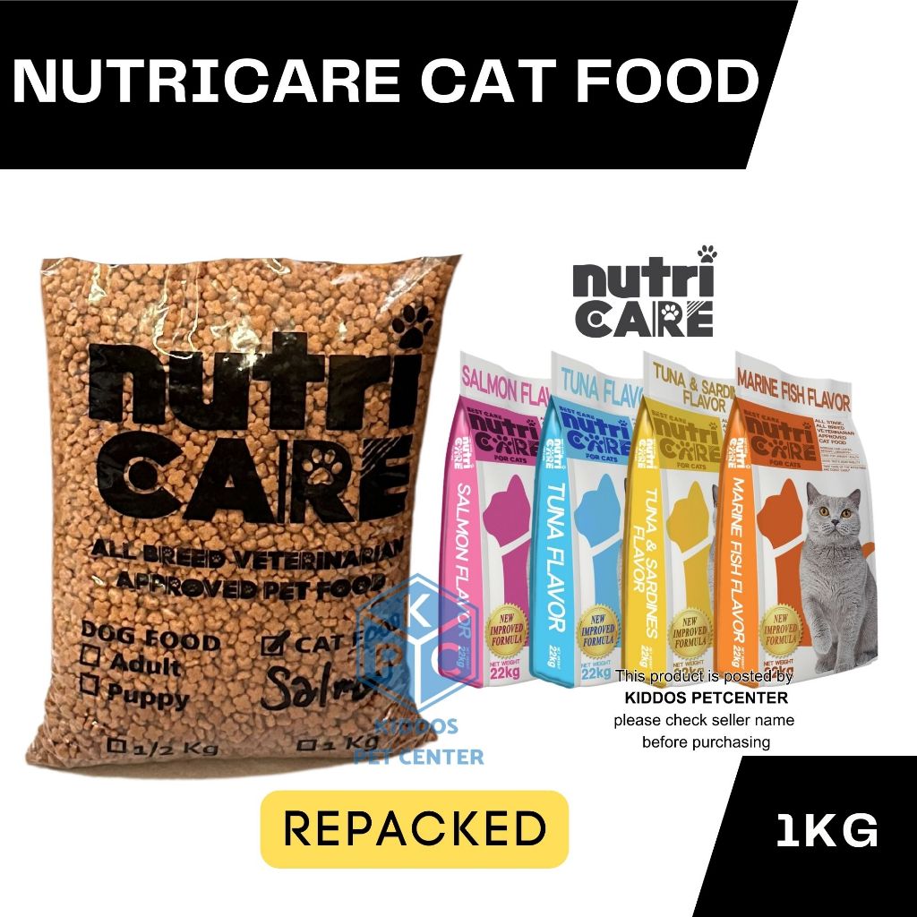 Nutricare Pure Natural Dry Food All Stages Cat Food Repacked 1kg KIDDOS PET CENTER | Shopee ...
