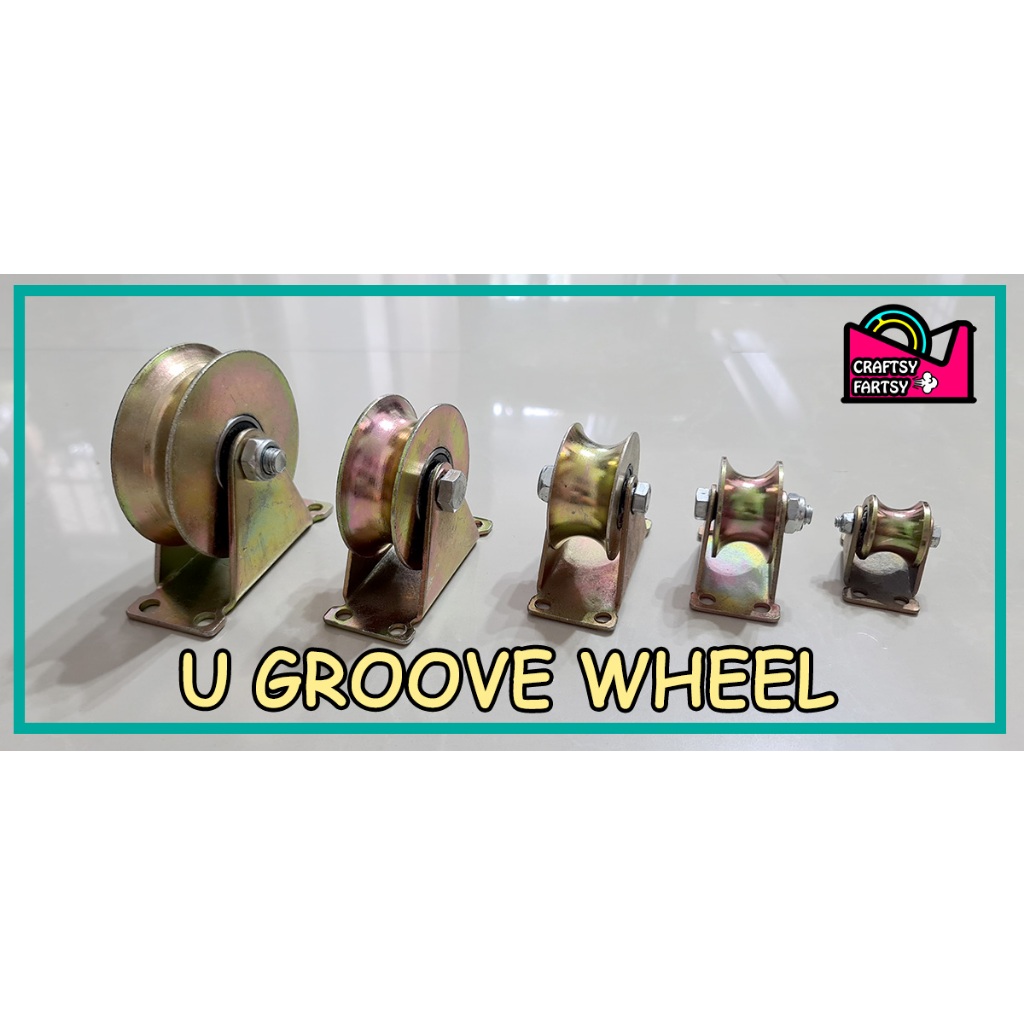 (PER PIECE) U grove U Groove Gate Roller Wheel/ Sliding Gate Roller/ U ...
