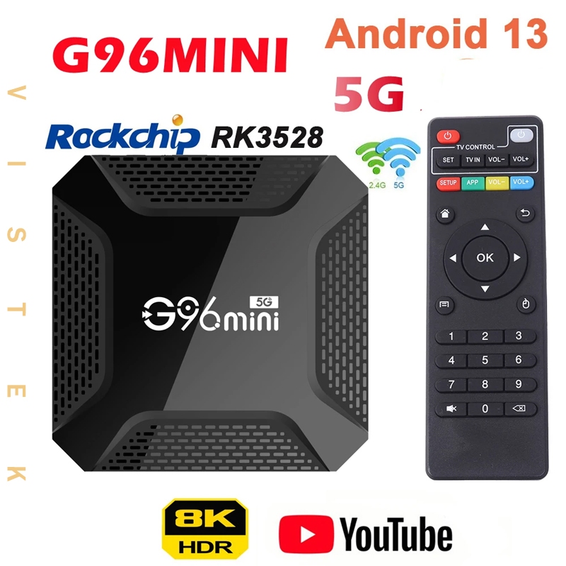 Vistek G96 TV Internet Smart Box Receiver Android 13.0 8K HD 2.4/5G ...