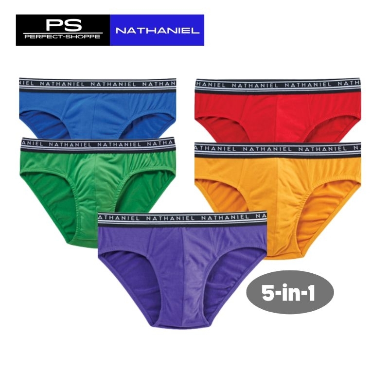 Nathaniel Comfort Men's Brief, Cotton Polyester Spandex Underwear (5 in ...