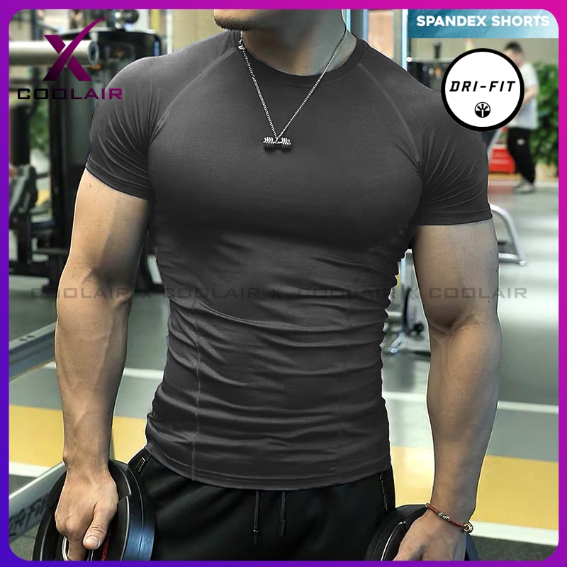 Men Sports Active Long Sleeve Shirt Quick Dry Gym Training Dry Dri Fit ...