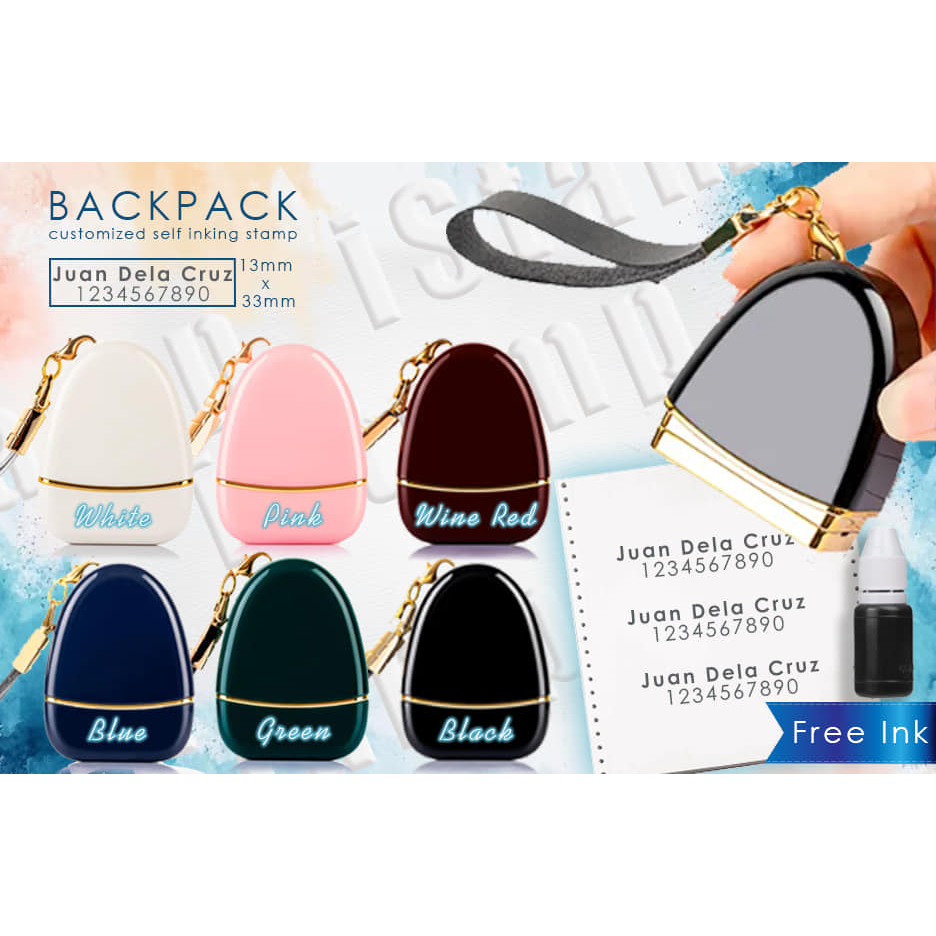 iStamp Backpack Stamp | Customized Self-inking Stamp + Free Ink ...
