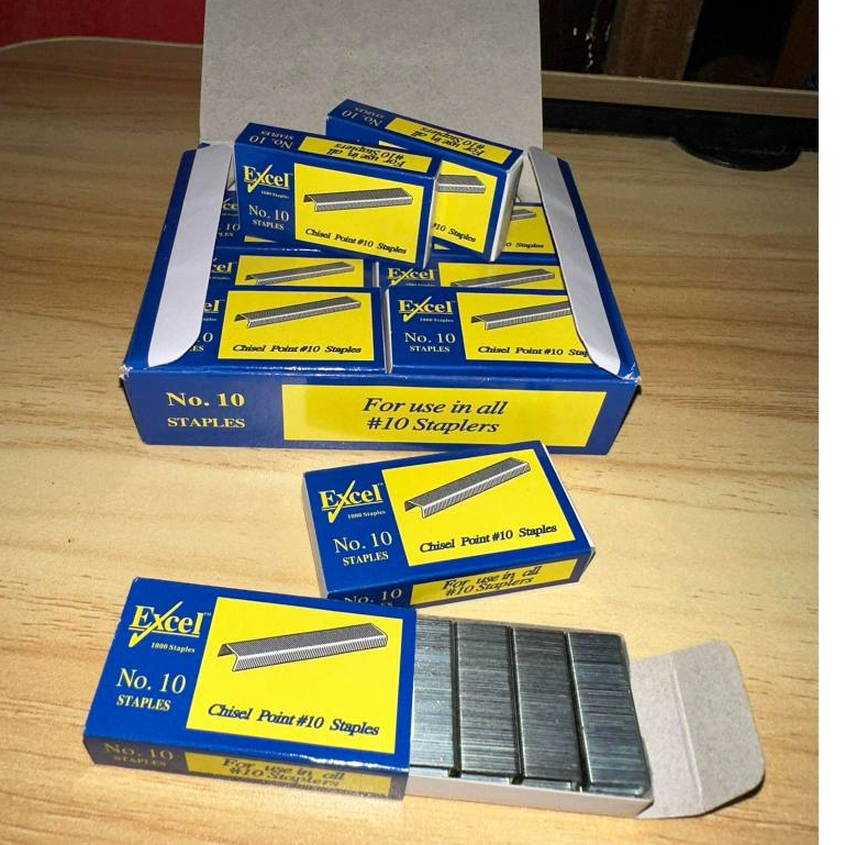 STAPLE WIRE EXCEL No. 10 / 10mm / Small Size / 1 DOZEN - 12PACKS PER ...