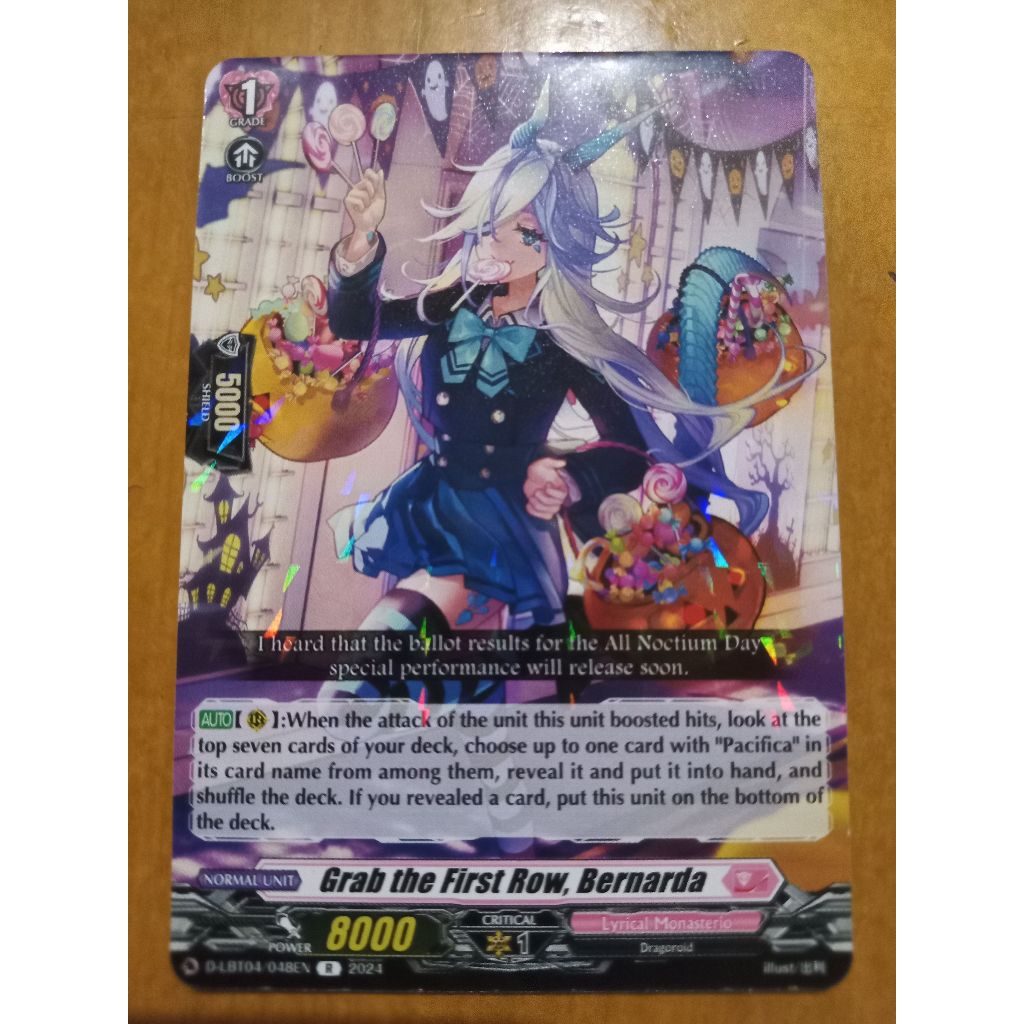 CFV Grab the First Row, Bernarda Rare FR D-LBT04 Cardfight Vanguard ...