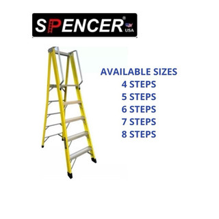 SPENCER USA HEAVY DUTY FIBERGLASS PLATFORM LADDER 4 STEPS/ 5 STEPS / 6 ...
