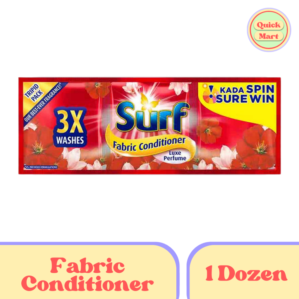 Surf Luxe Perfume Fabric Conditioner 69mL (11+1 Sachets) | Shopee ...