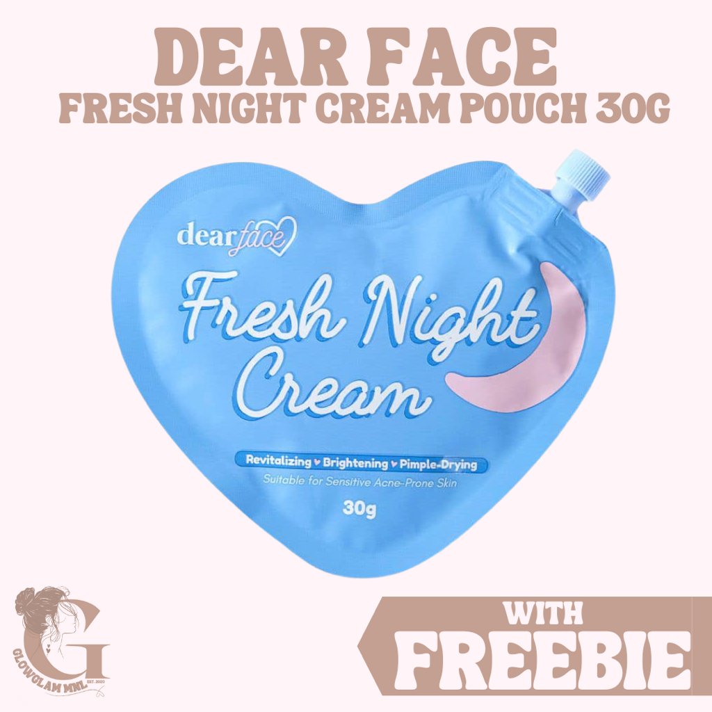 Dear Face Fresh Night Cream Pouch 30g (WITH FREEBIE) | Shopee Philippines