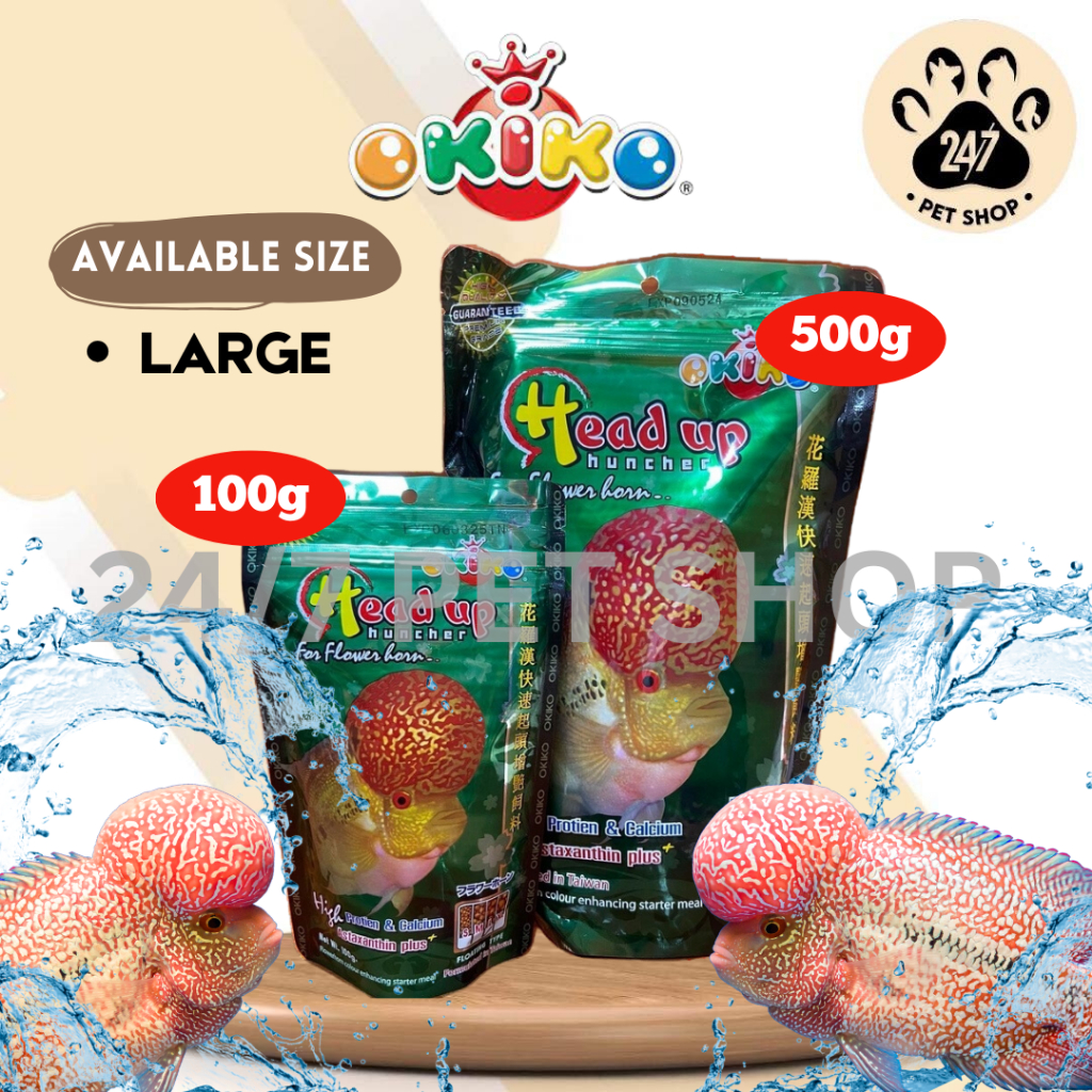 100g Okiko Head Up Huncher Floating Pellets Quick Red Pet Fish Dry Food ...