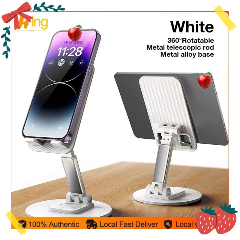 Foldable mobile phone holder 360° rotating telescopic aluminum alloy ...