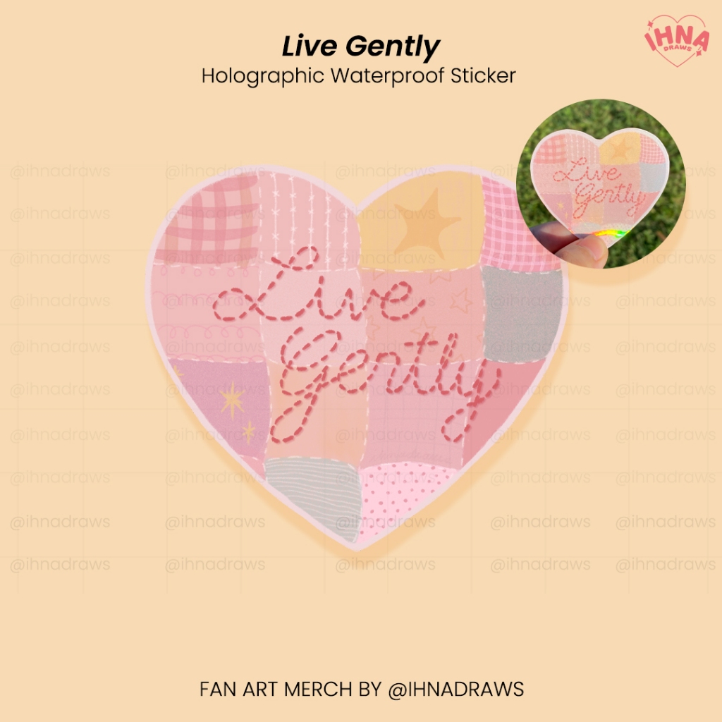 Live Gently Sticker (Tags: inspirational motivational slow living ...
