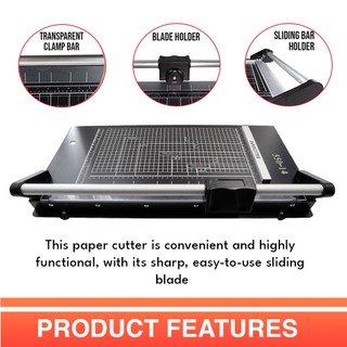 Officom Sliding Paper Cutter Metal Base A4 Size Heavy Duty Trimmer ...