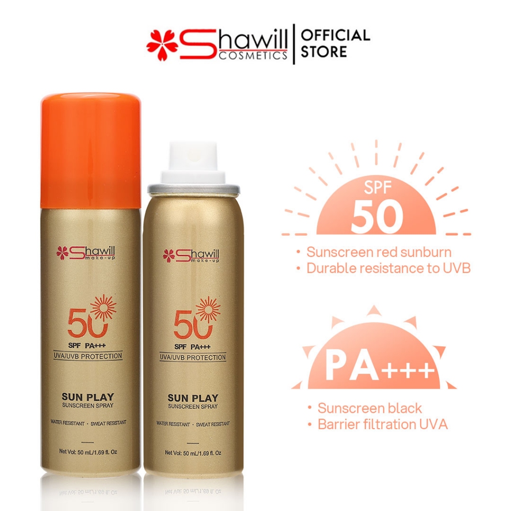 Shawill Sunscreen Spray All Day Light Spf50 Pa+++ Face/Body Brilliant ...