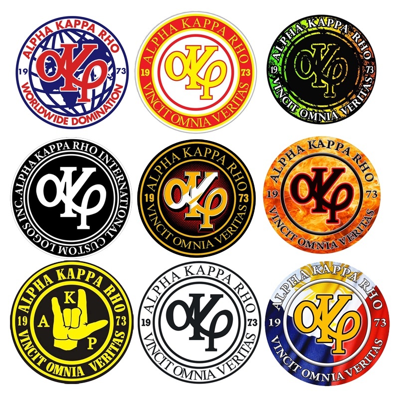 1 SET ALPHA KAPPA RHO FRATERNITY LOGO ( AKP ) 3D STICKER 3.5 INCHES ...