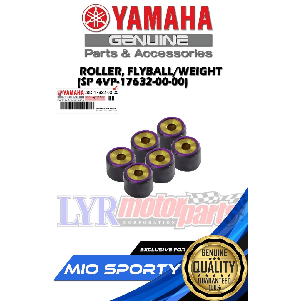 YAMAHA GENUINE ROLLER, FLYBALL/WEIGHT MIO SPORTY ( 28D-17632-00-00 ) 6PCS= 1 SET | Shopee ...