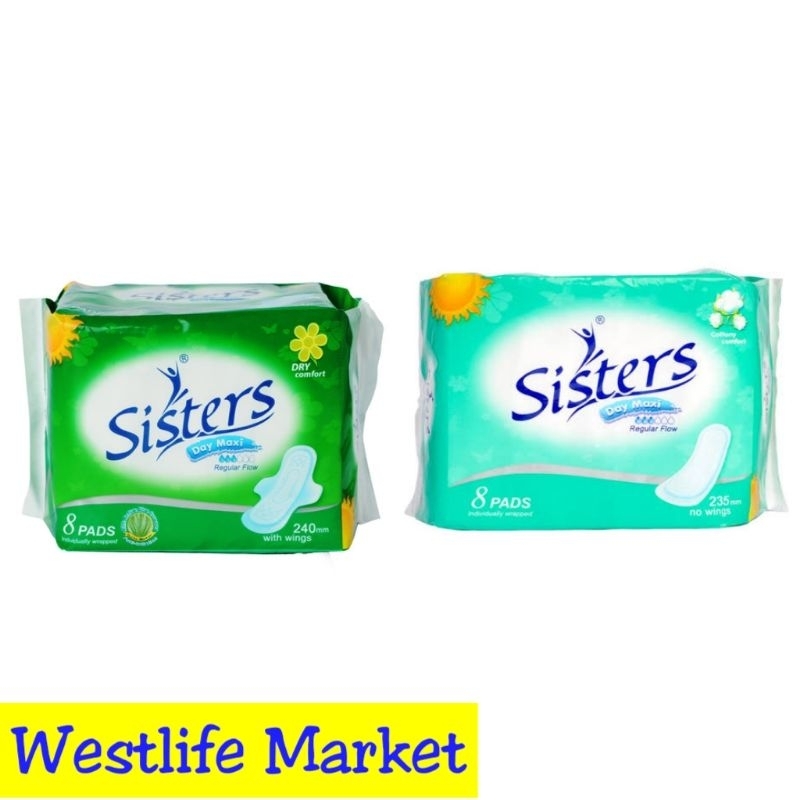 Sisters Sanitary Napkin Dry Max 8pads | Shopee Philippines