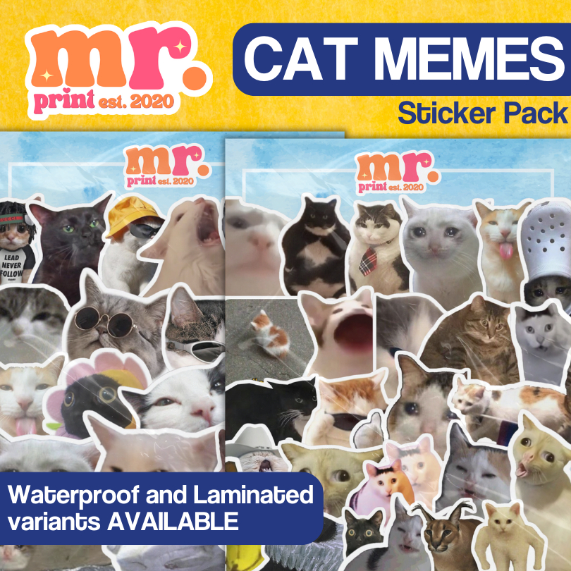 CAT MEMES | WATERPROOF STICKERS | Shopee Philippines