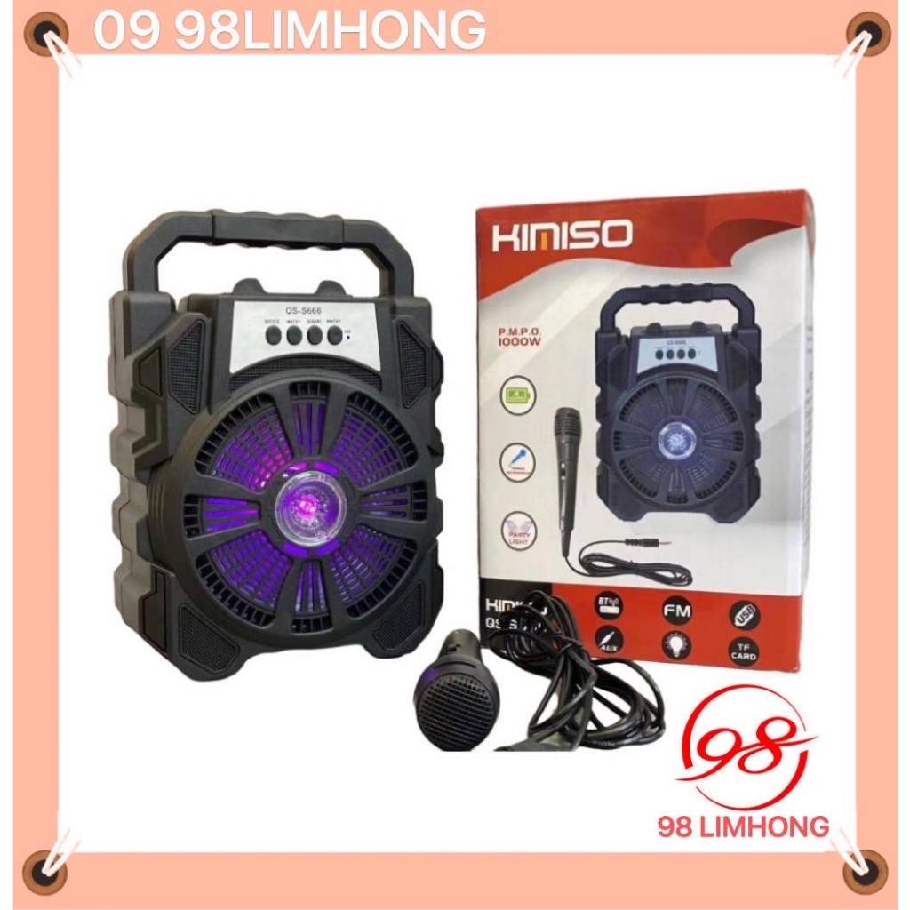 Speaker QS-S666 Kimiso Portable Party Speaker With Mic | Shopee Philippines