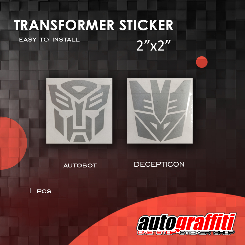 Transformer (2" x 2" in) Sticker | Shopee Philippines