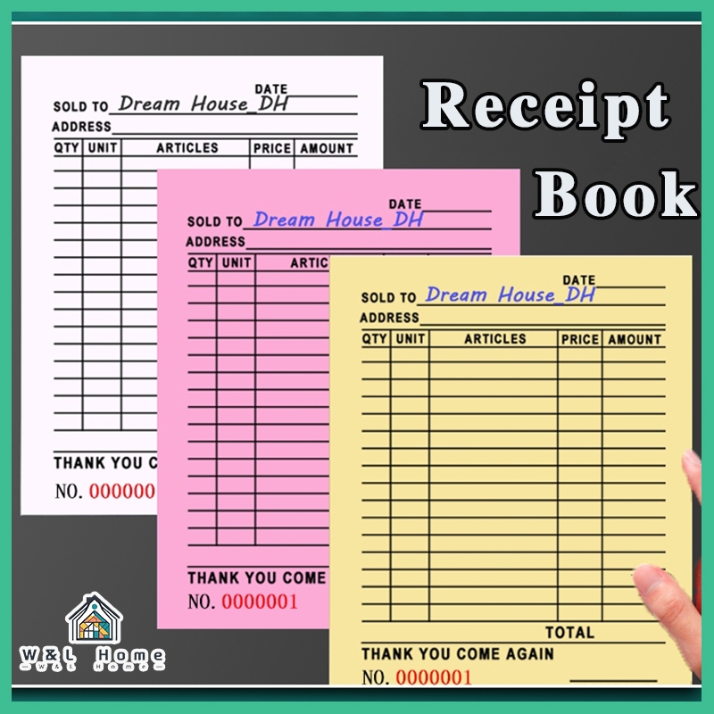 2-3 Copy 50-60pages Receipt Resibo With Arbonized Reciept For Wholesale ...