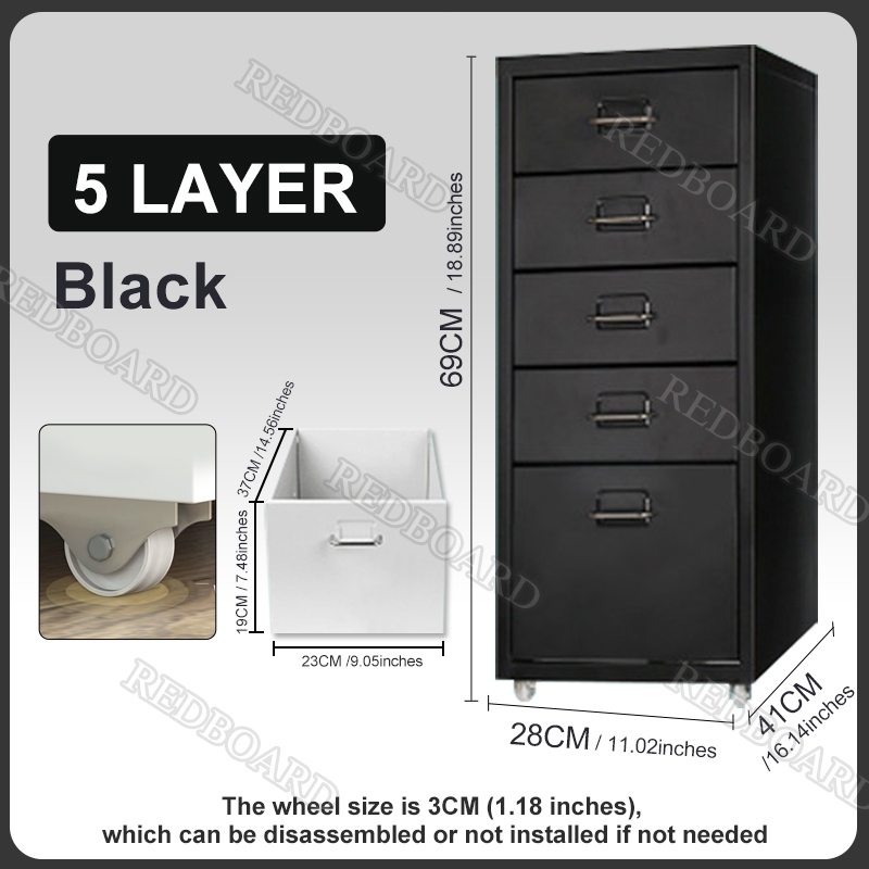 6 Layer Metal Drawer Unit-Minimalist Home Office Drawer File Cabinet ...