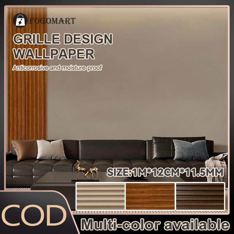 Wallpaper adhesive Board PVC Wood Wall Panel Background Grille Design ...