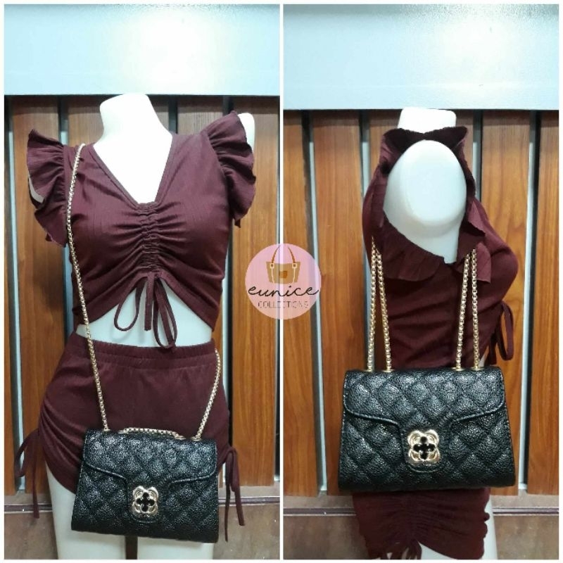 How r u two way bag shoulder bag sling bag black | Shopee Philippines