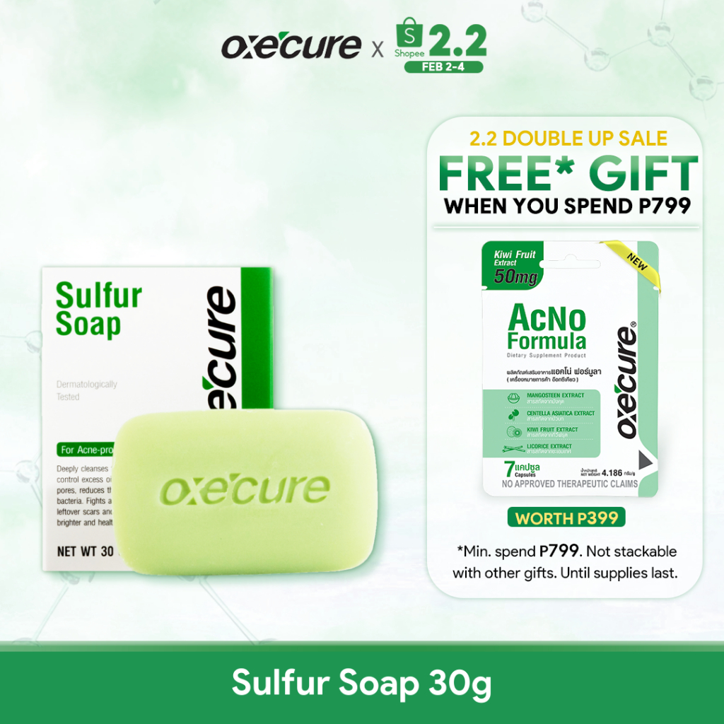 OXECURE Sulfur Soap 30g | Shopee Philippines