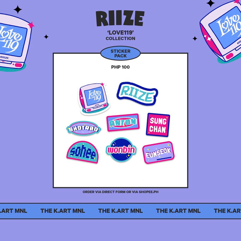 RIIZE 'LOVE119' Ver. - STICKER PACK | Shopee Philippines