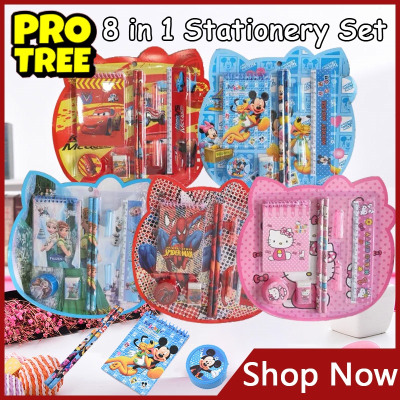 8 in 1 Children's stationery set for School Kids School Stationery Set ...