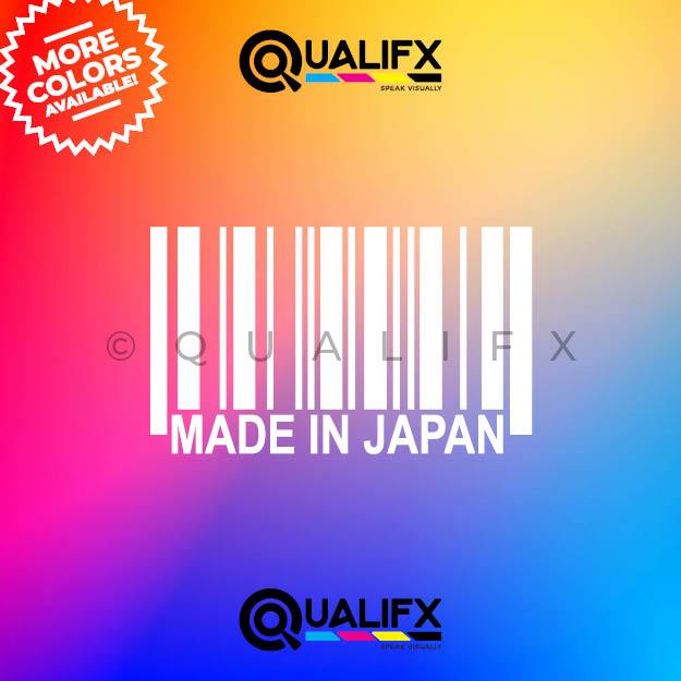 Made in Japan Barcode Sticker JDM Car Sticker Decal Waterproof Vinyl ...