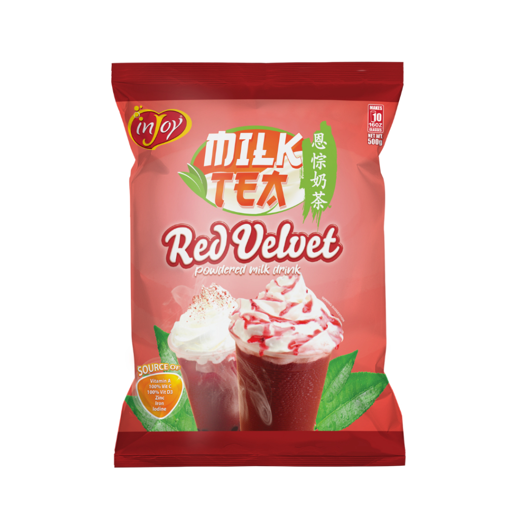 inJoy Red Velvet Milk Tea Powder 500g | Shopee Philippines