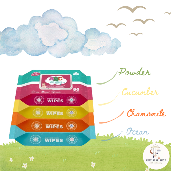 TINYSTARSHOP ABC Baby Care Scented Wet Wipes 80 Sheets per pack ...