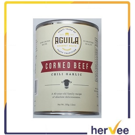 Aguila Brand Corned Beef Chilli Garlic 350g | Shopee Philippines