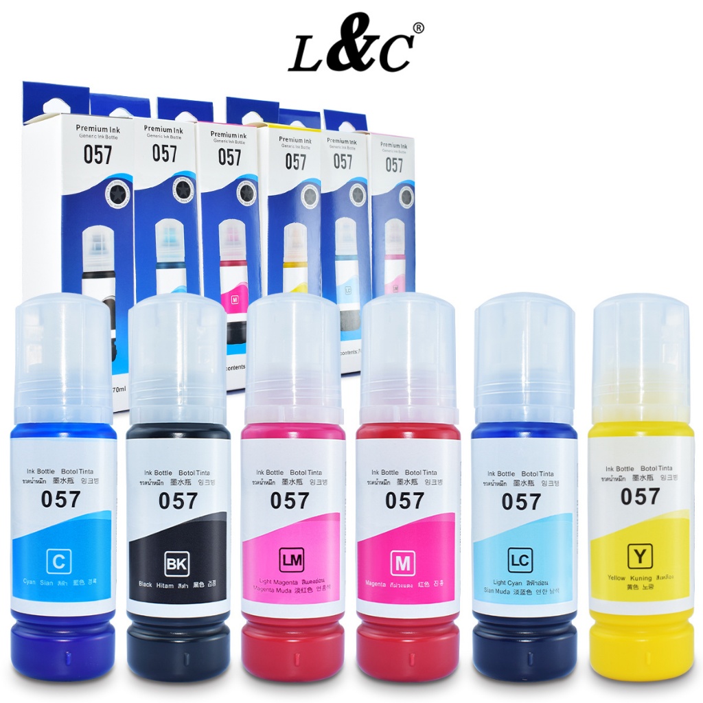 L&C 057 Ink For Epson L8050 L18050 L 8050 L 18050 Printer For Epson 057 ...