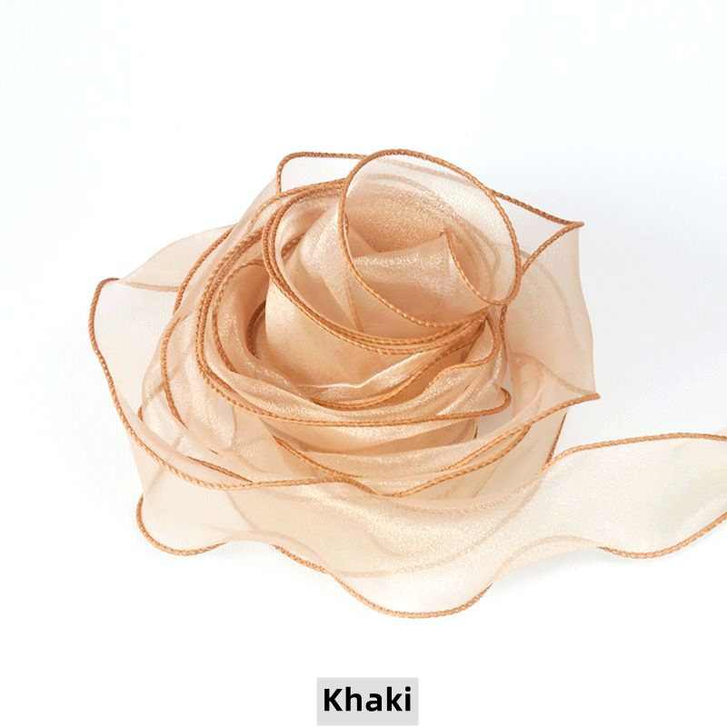 40mm*10m Sheer Chiffon Ribbon Organza Satin Ribbons-Bouquet Gift Wrap ...