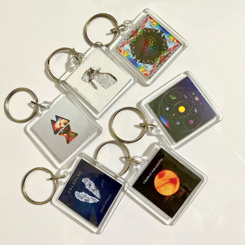 Fanmade Coldplay Acrylic Square Album Cover Art Keychains Minimalist ...