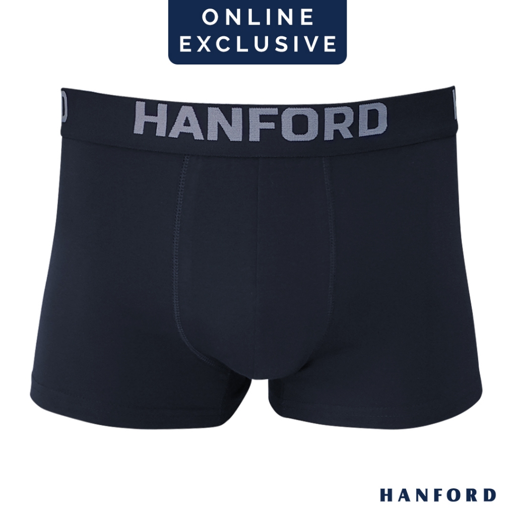 Hanford Men Natural Cotton Knit Boxer Briefs No Spandex OG Sky Capt ...