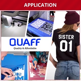 QUAFF Heat Transfer Vinyl Rubberize Vinyl CDP Cuttable Vinyl for T ...
