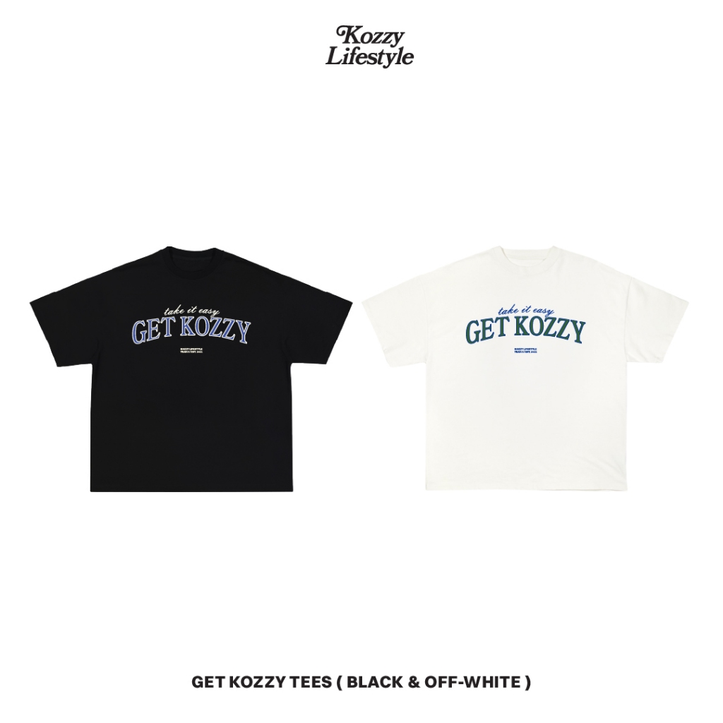 Kozzy Lifestyle Get Kozzy Oversized T-Shirt - Black and Off-White ...
