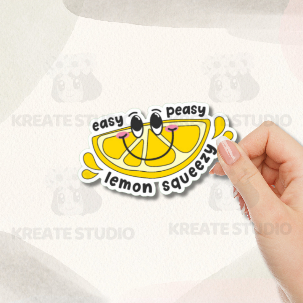 EASY PEASY LEMON SQUEEZY | Laminated Waterproof Sticker for Tumblers ...
