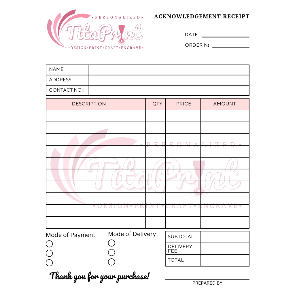 for Repeat Buyers Only Personalized Receipt | Shopee Philippines