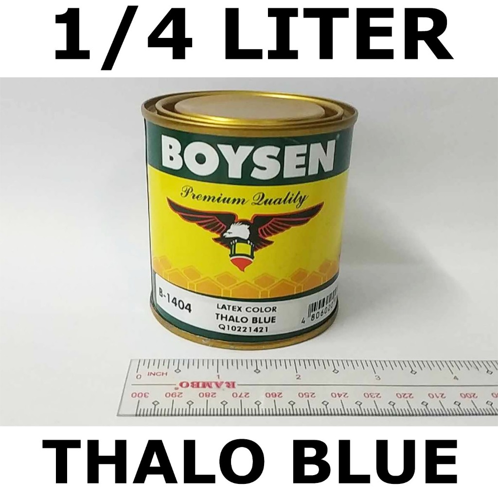 ( 1/4 LITER ) BOYSEN LATEX COLOR THALO BLUE B-1404 FOR WOOD AND CEMENT ...