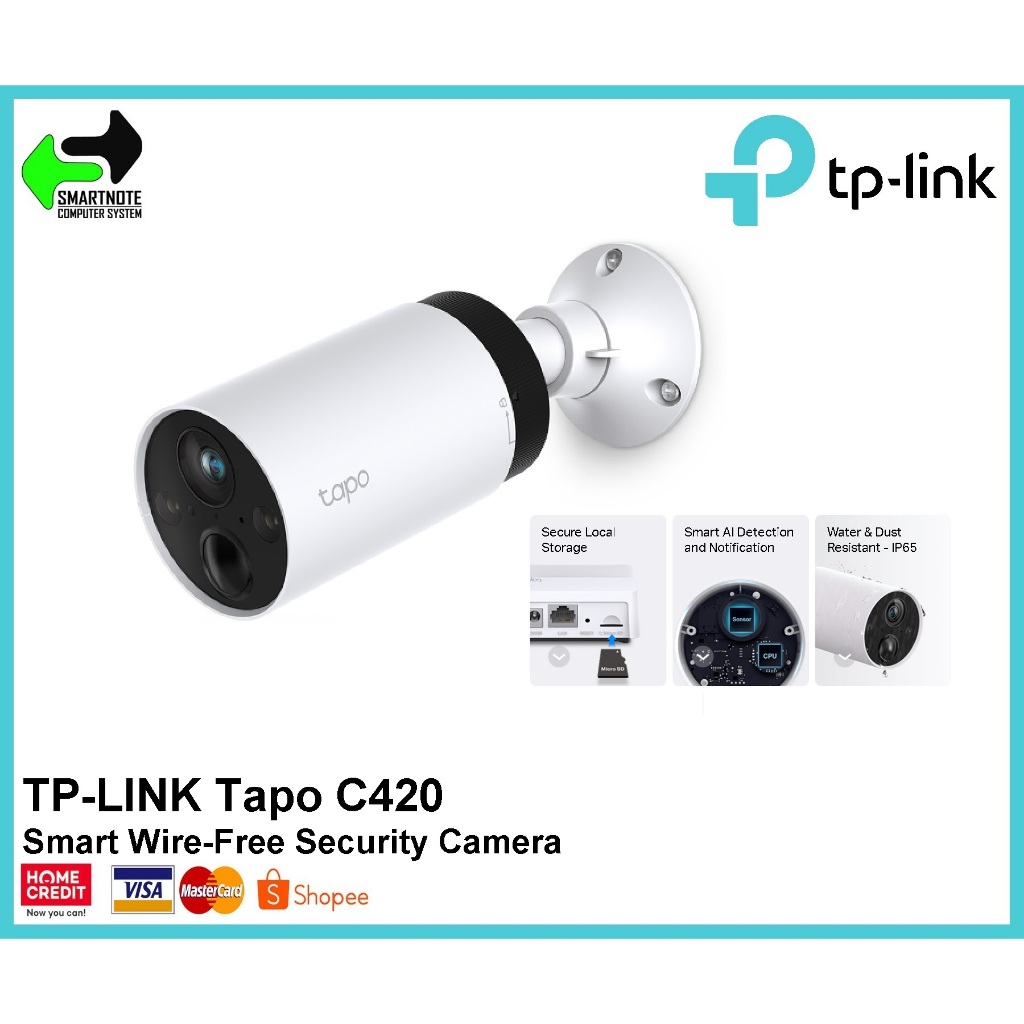 TP-LINK Tapo C420 Smart Wire-Free Security Camera 2K QHD 180-Day ...